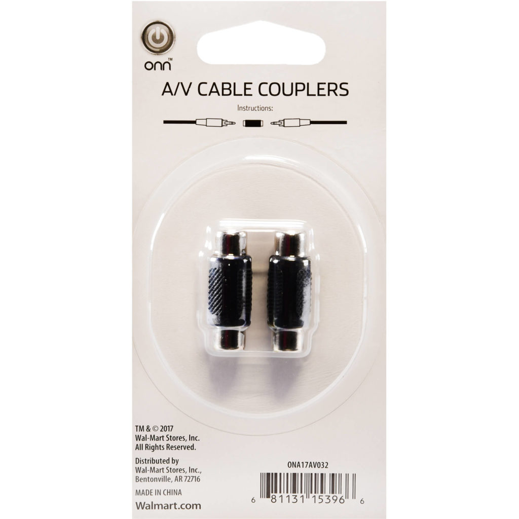 Onn Audio/Video Extension Connectors, 2 Pack – HYPROINC Media