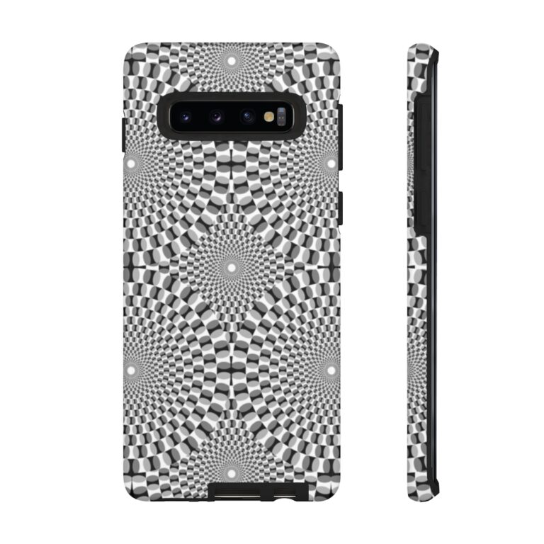 Optical Illusion Phone Case Op Art Twisted Spinning Black and White ...